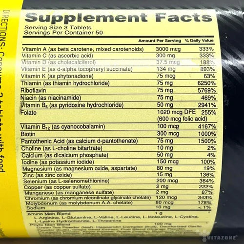 Opti-Men 150 caps multivitamínico | Optimum Nutrition – Massterfit